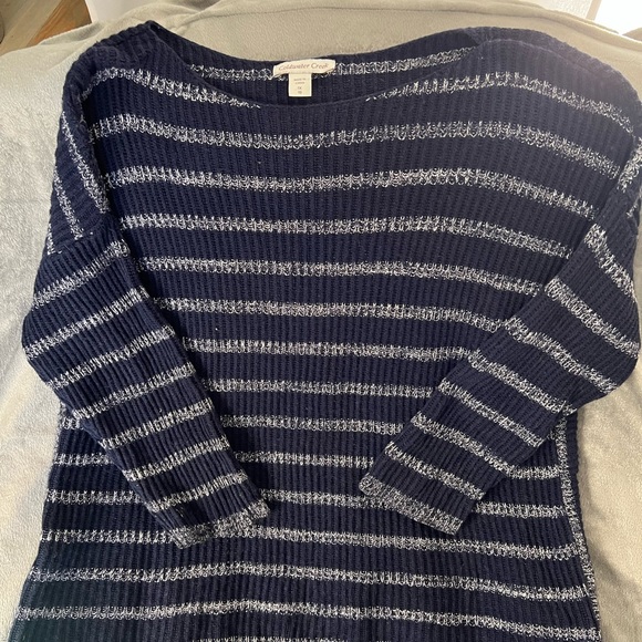 Coldwater Creek | Sweaters | Coldwater Creek Navy And White Striped ...